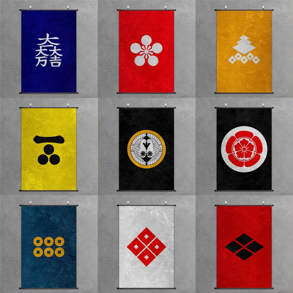 Sengoku period Japanese Warring States Emblem Banner Scroll Poster Flag ...