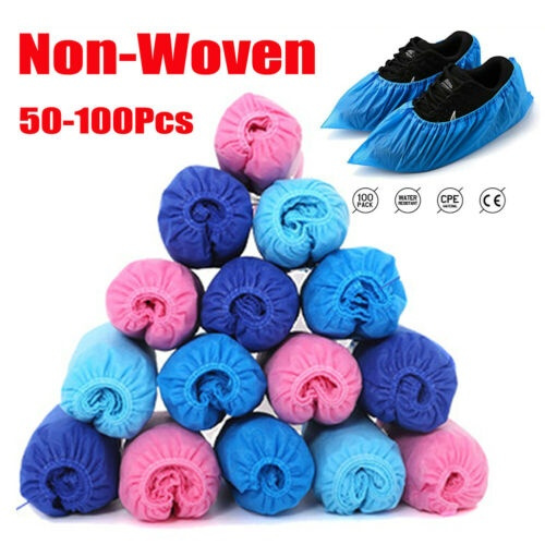 Adult Kids Disposable Shoe Cover Anti Slip Non-Woven Cleaning Overshoes ...