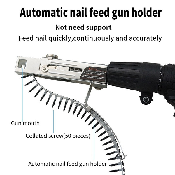 Automatic Chain Nail Gun Adapter Woodworking Collated Screw Gun | Wish