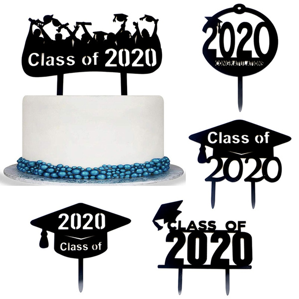 2020 Graduation theme Cake Topper Fondant Cake Decoration Party ...