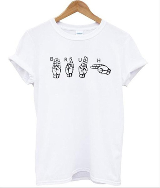 bruh hand sign language t-shirt | Wish