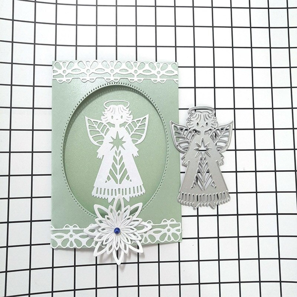 Metal Cutting Dies Cut Die Mold New Angel Wings Girl Scrapbook Paper ...