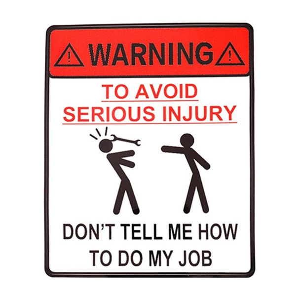 Creative Car Sticker Warning To Avoid Serious Injury for Bumper ...