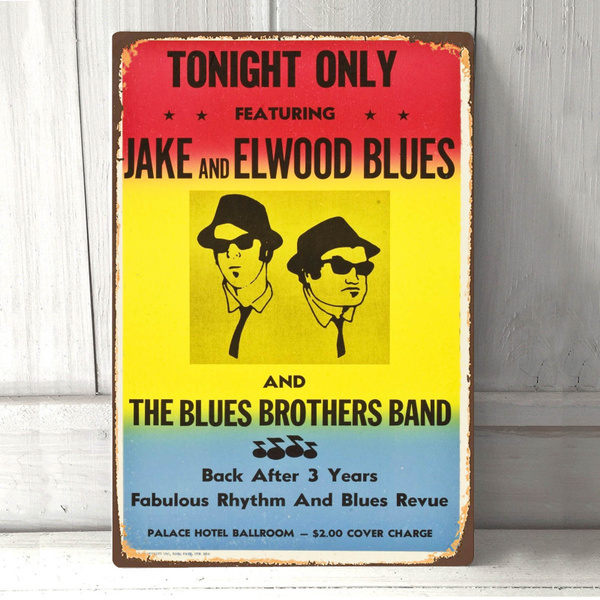 The Blues Brothers 1980 Retro Vintage Movie Metal Tin Sign Pin Up Metal ...