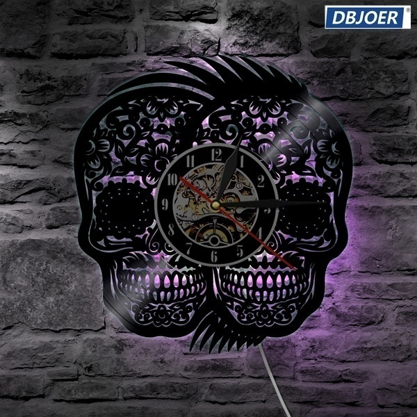 Los Muertos Day of the Dead Skulls LED Lighting Color Changing Wall ...