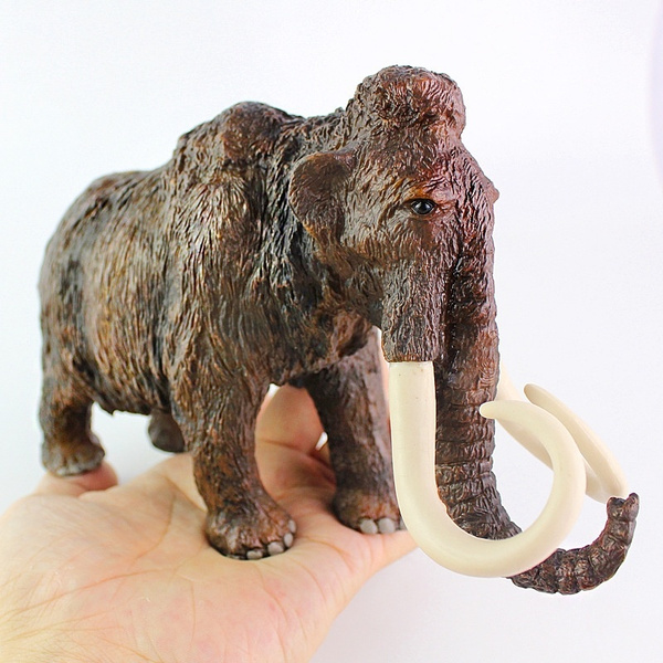 Simulation of wild animals woolly mammoth model plastic solid static ...