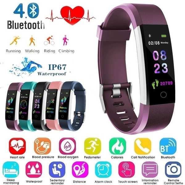 Tracker Activity Color Screen Tracker Watch with Heart Rate Monitor ...