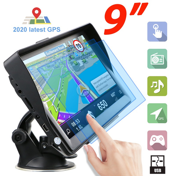 2020Newest Map 9'' Touch Screen 8GB GPS Navigator Support FM Radio MP3 ...