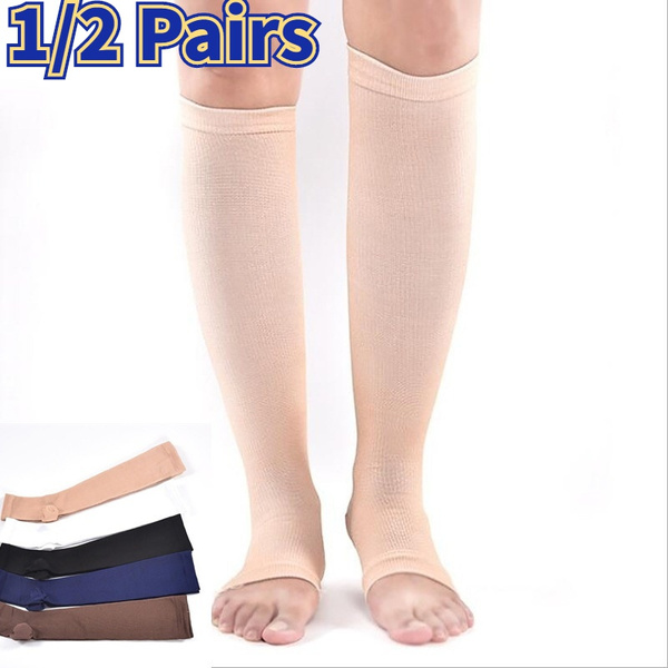 Unisex Long Socks Women Men Pressure Leg Relief Pain Knee High ...