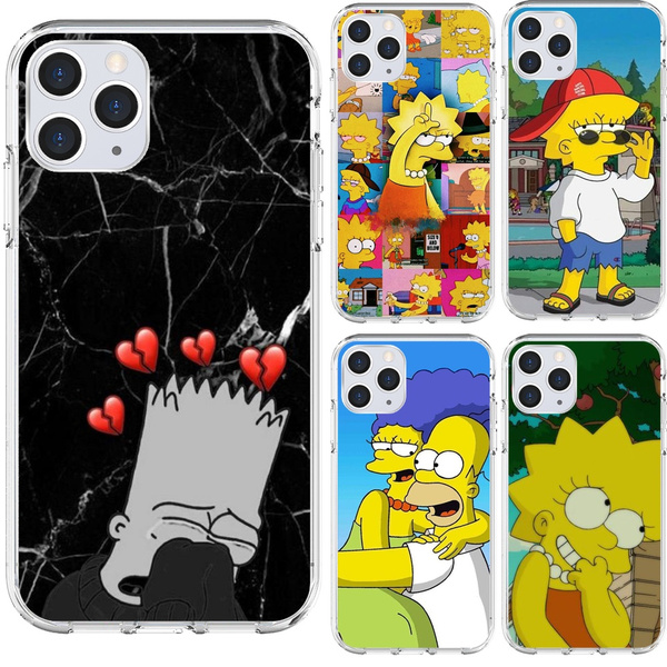 Simpson Broken-hearted Marble Case for iPhone 11 Pro Max X XR XS Max ...