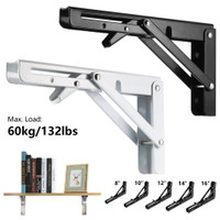 2pcs 8"/10"/12"/14"/16" Wall Mounted Support Collapsible Long Release ...