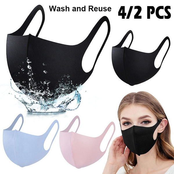 4/2 Pcs Kids Adult Sponge Mouth Mask 3D Breathable and Reusable Anti ...