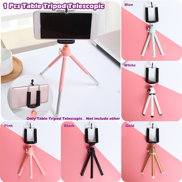 1 Pcs Two Section Phone Holder Mini Table Telescopic Tripod Bracket ...