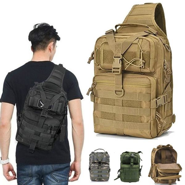 Chest Bag for Men Military Tactical Assault Pack Sling Backpack Army ...