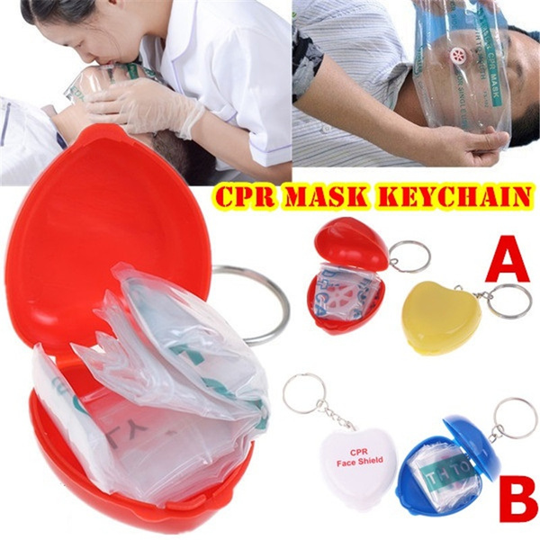 CPR Resuscitator Mask Keychain Key Ring Emergency Face Shield Rescue | Wish