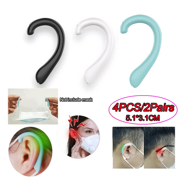 4PCS /2Pairs Mask Ear Hook Soft Silicone Mask Companion Anti-leak Anti ...