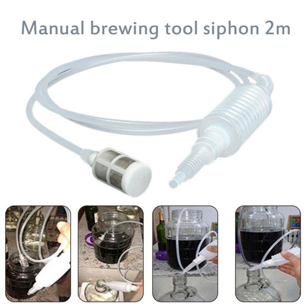 Kitchen Wine Distiller Filter Tube Plastic Brew Syphon Liquid Siphon ...