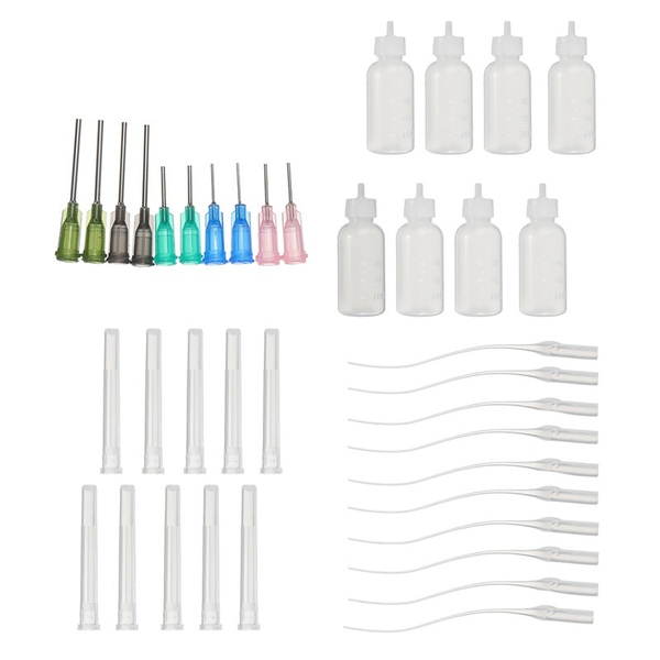 28Pcs/Set Dispensing Needle Kits Blunt Tip Syringe Dropper Plastic ...
