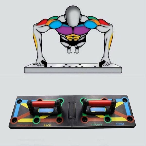 9 In 1 Push Up Board System Body Building Fitness Exercise Tools Men