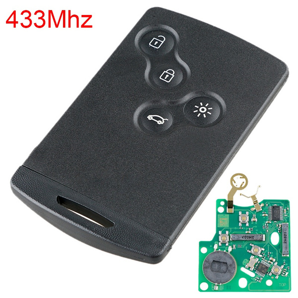 433Mhz 4 Buttons Remote Car Key Fob with PCF7952 Chip Fit for Renault ...