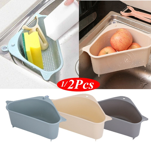 Kitchen Triangular Sink Strainer Drain Vegetable Shelving Suction Cup ... Kitchen Triangular Sink Strainer Drain Vegetable Shelving Suction Cup ...