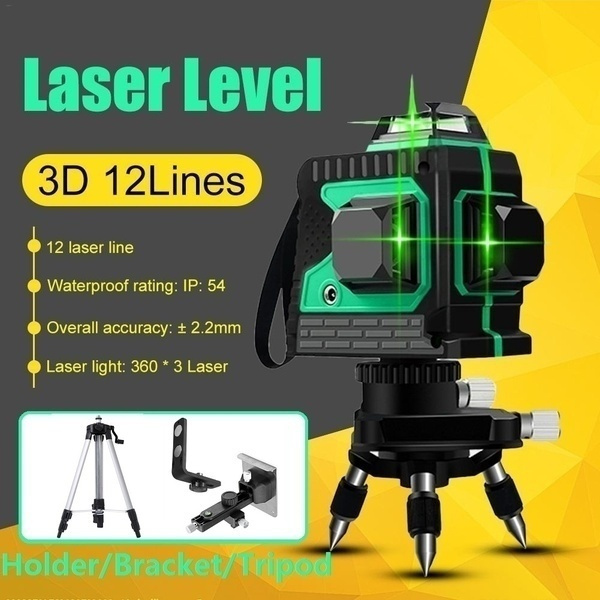 Laser Level 12 Lines 3D Self-Leveling 360 Horizontal Vertical Laser ...