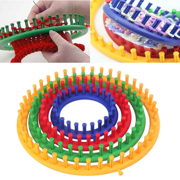 Round Knitting Loom Set Knit Circle Tool Knitter Circular Peg For DIY ...