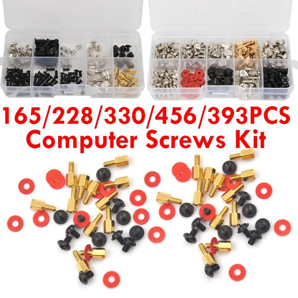228 165pcs Computer Screws Washer Kit For Motherboard Case Fan Cd Rom