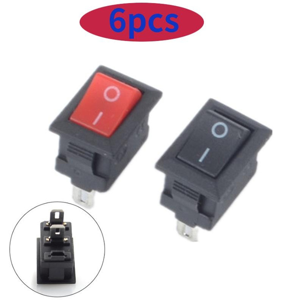 6pcs2PIN Boat Rocker Switch SPST Snap-in on Off Micro Switch Position ...