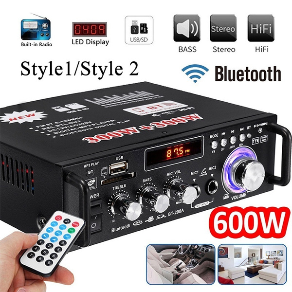 600W Bluetooth HiFi Stereo Home car Amplifier Music Super Loudspeaker ...