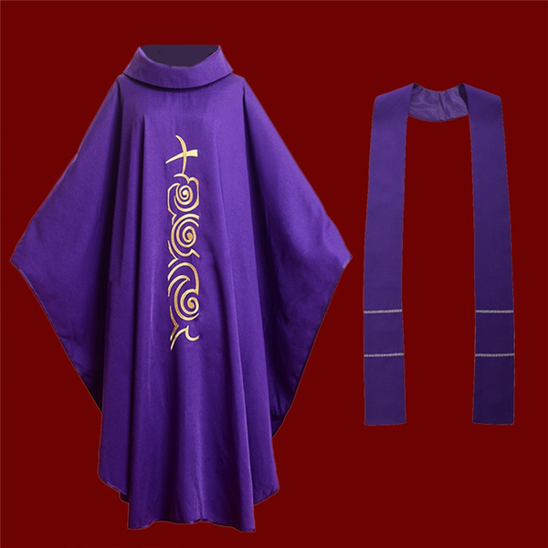 Catholic Church Pastor Vestments Robe Priest Christan Clergy ...