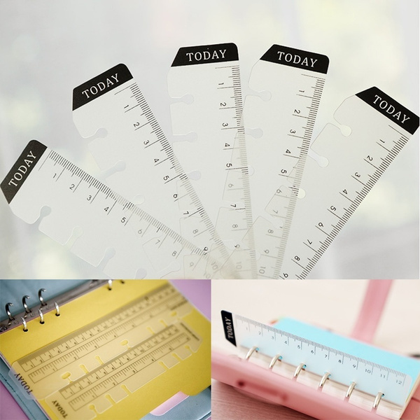 Creative 6 Holes Today Ruler A5 A6 A7 Frosted Planner Notebook Inner ...