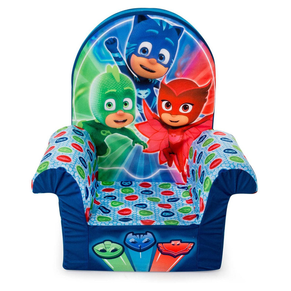 Marshmallow Furniture Foam Toddler Chair Kids High Back Chair, PJ Masks ...