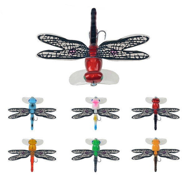 Top Water Dragonfly Lure 7.5cm 6g Popper Fishing Lure with Square Lip ...