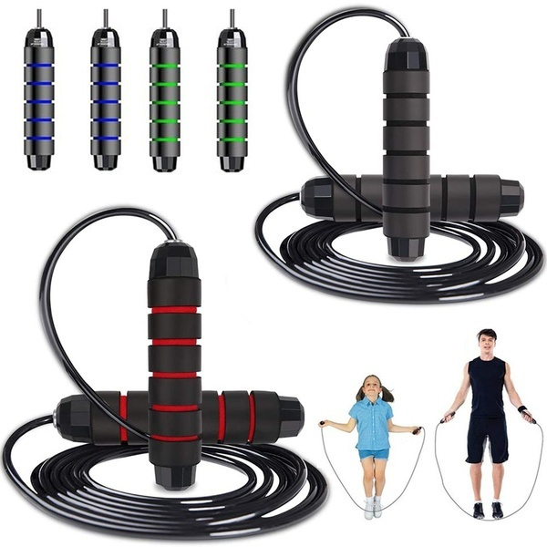 Jump Rope with Adjustable Steel Cables for Adults and Kids,Jumping ...