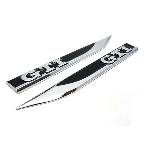 3D Chromed Emblem Badge Decal Sticker Logo Fenders Side Metal For VW ...