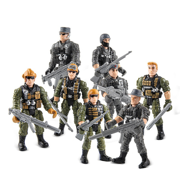 8Pcs/Lot Military series World War II special forces soldier DIY Action ...