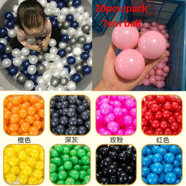 20 Pieces Ocean Ball Macaroon Dry Pool Ball Bulb Shallow Pink Pale Blue ...