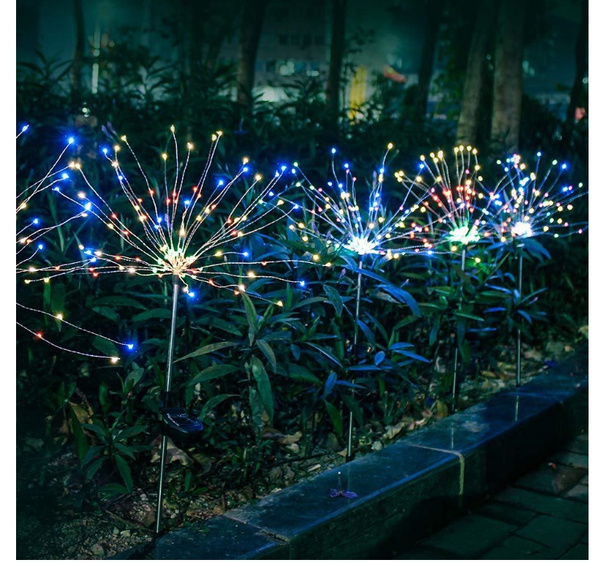 2PCS Solar Light 90/120/150 LED Outdoor Waterproof Solar Garden Light ...