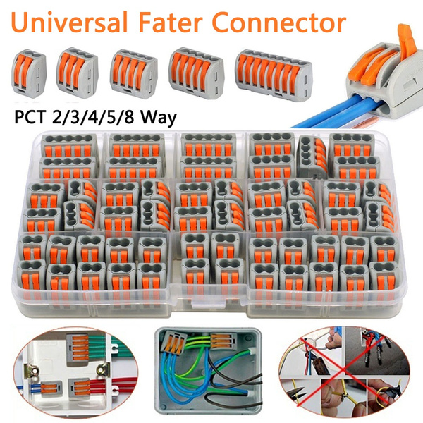 Mini Universal Fast Wire Connector Reusable Spring Lever Terminal PCT2 ...
