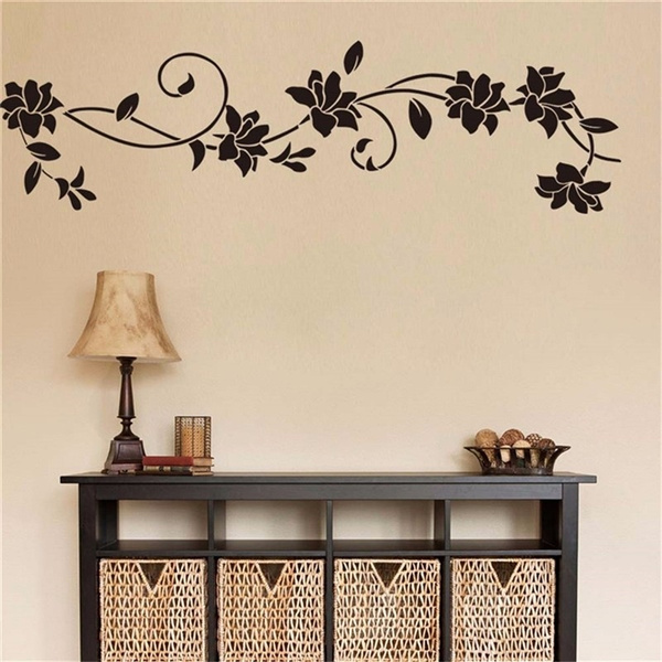Flower Vine DIY Decoration Vinyl Removable Wall Stickers Art Decals for ...