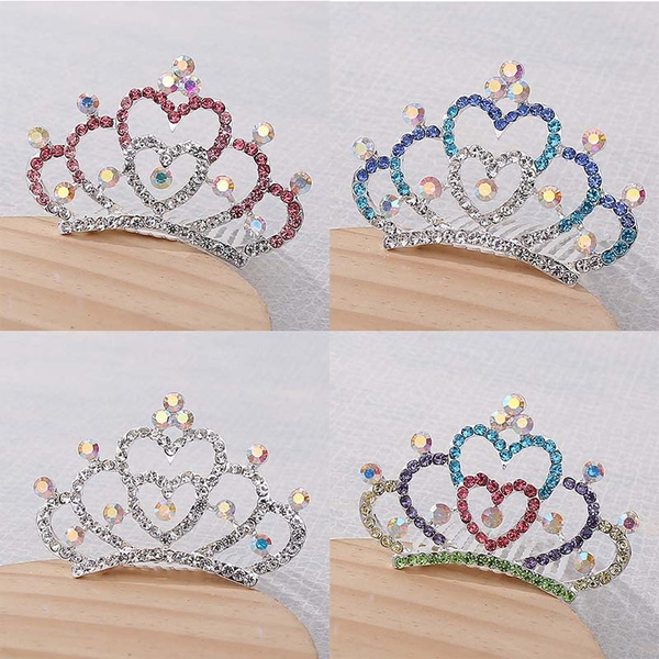 Mini Rhinestone Crown Headwear Princess Girls Crown Tiaras Birthday ...
