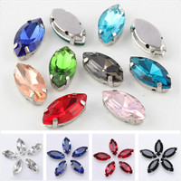 Horse Eye Shape Glass Rhinestones Sew on Rhinestone Glass Stone ...