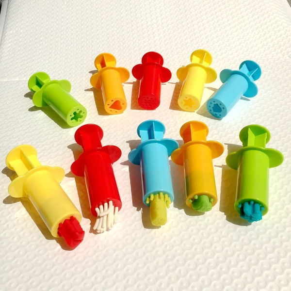 3D Plastic Color Play Dough Model Tools Toy Playdough Set Clay Moulds ...