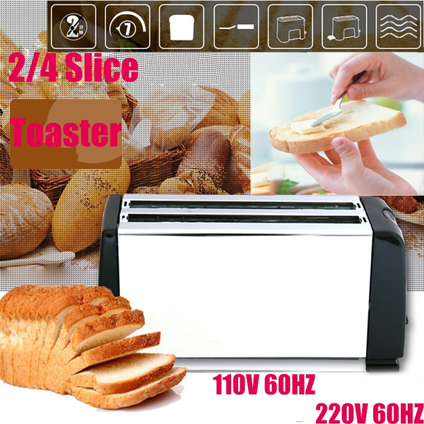 2/4 Slice Toaster Bakeware Household Bread Baking Maker 110V/220V ...
