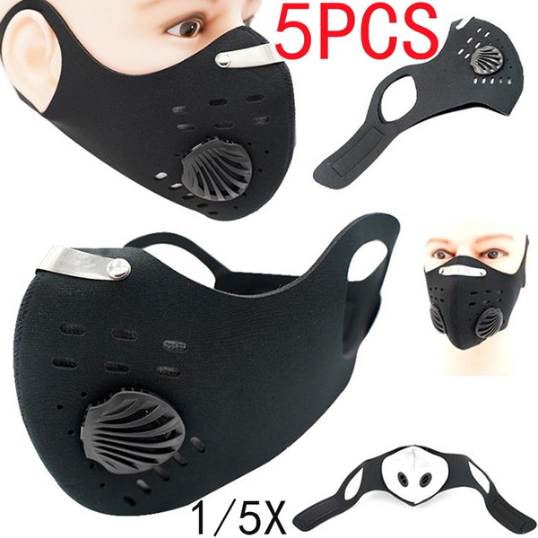 5/1PCS Antiviral Face Mask With Filter Activated Carbon PM 2.5 Anti ...