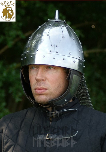 Original Spangen Helmet Cheek Guards Mail Aventail 2 mm Steel Battle ...