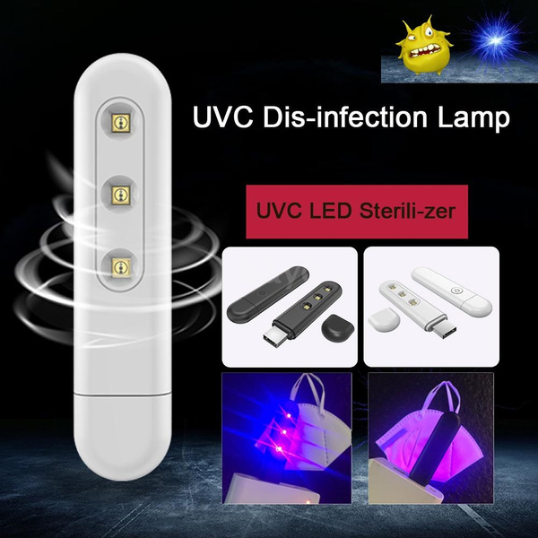 Mini UVC Lamp Portable UVC Sterili-zer Dis-infector USB Powered ...