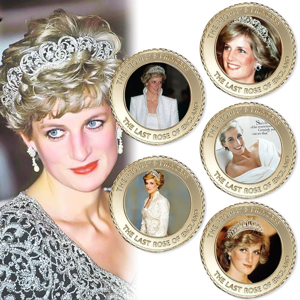 WR Hot Sale Princess Diana Gold Plated Commemorative Coin for ...
