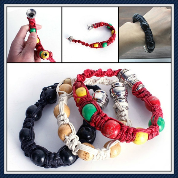 Multifunctional Bracelet Portable Metal Bracelet Smoking Pipe 3 Colors ...